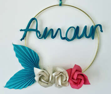 Couronne origami personnalisée - Haiku Création